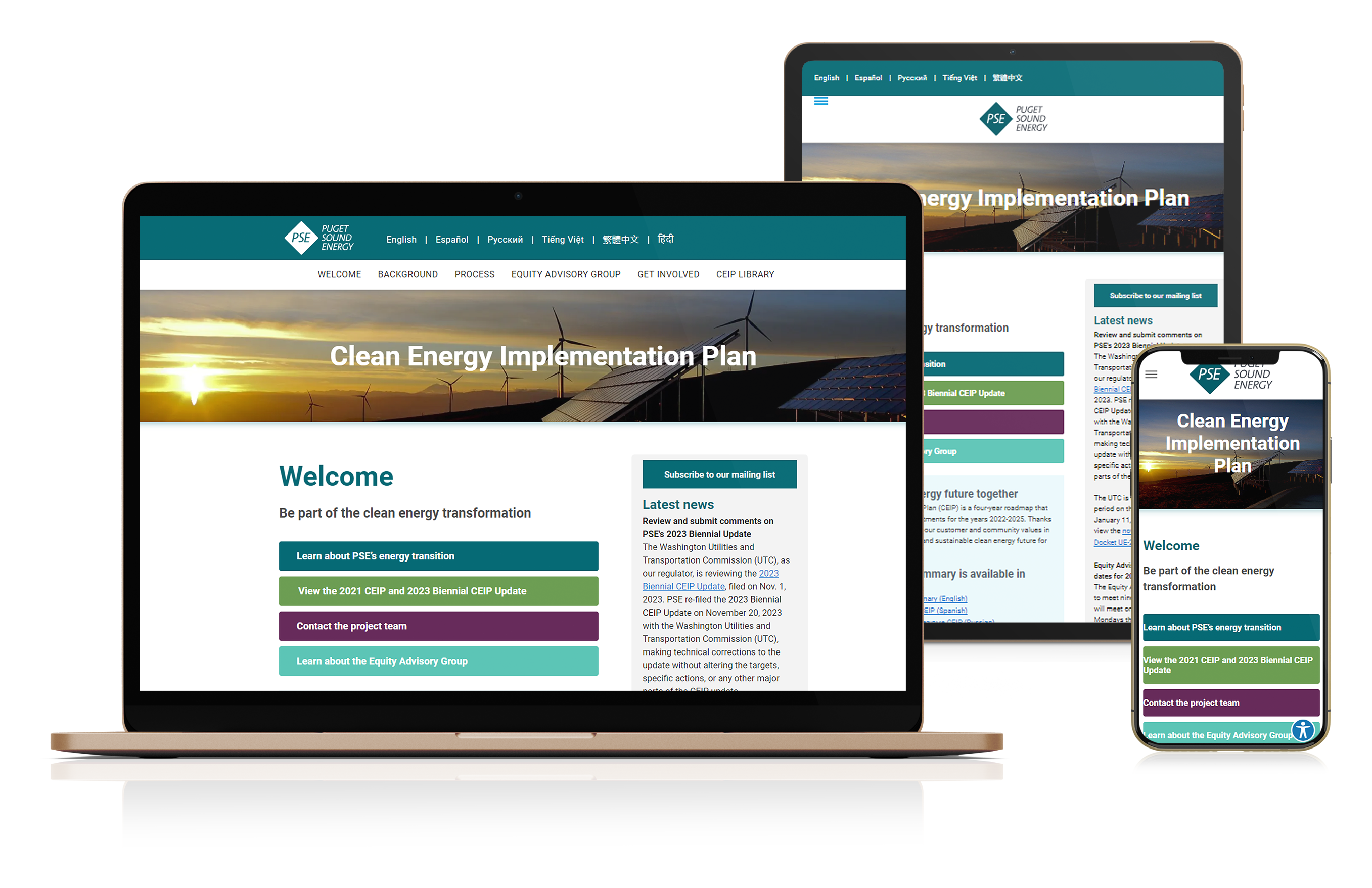 Public Outreach Around PSE’s Transition to an Integrated System Plan ...